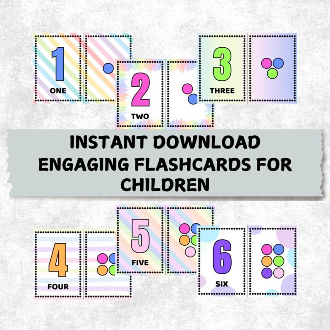 Educational Flash Cards, Early Learning Flash Cards, Digital Flash ...