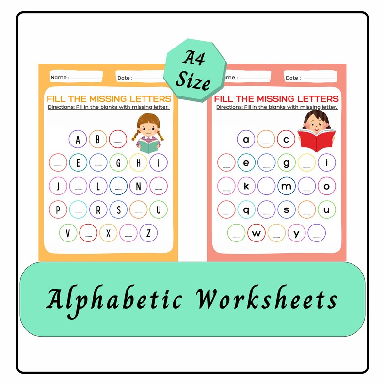 Missing Alphabets Worksheets, Alphabets Tracing Worksheets, K. Garten ...