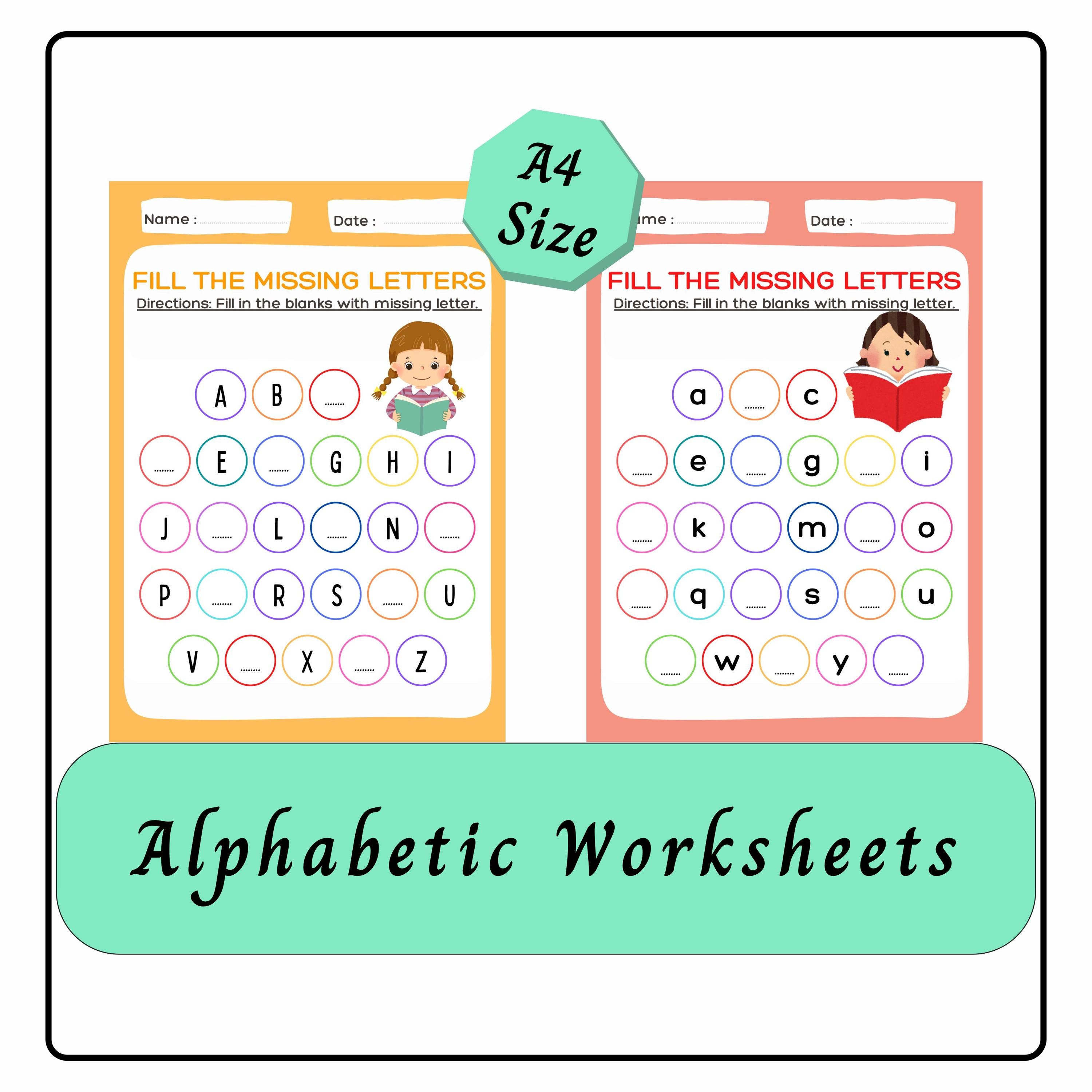 Missing Alphabets Worksheets, Alphabets Tracing Worksheets, K. Garten ...