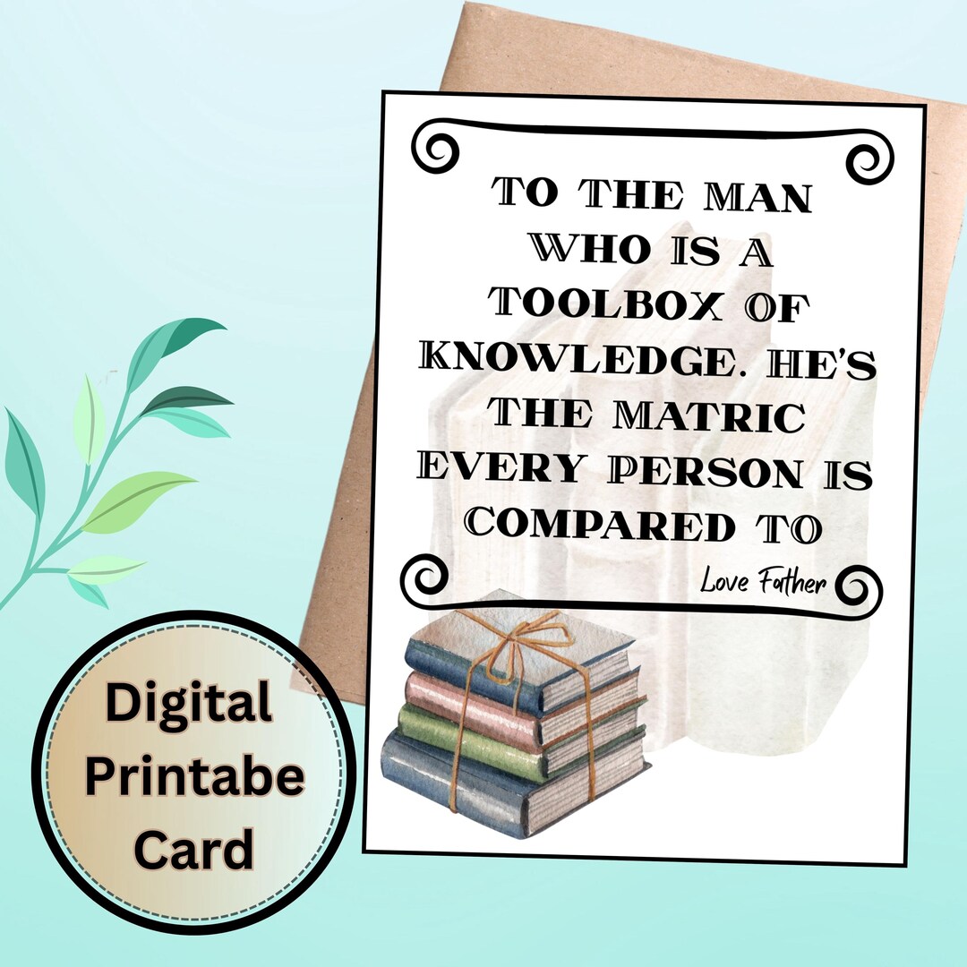 To the Man Who is a Tool Box of Knowledge, Greeting Card, Fathers Day ...