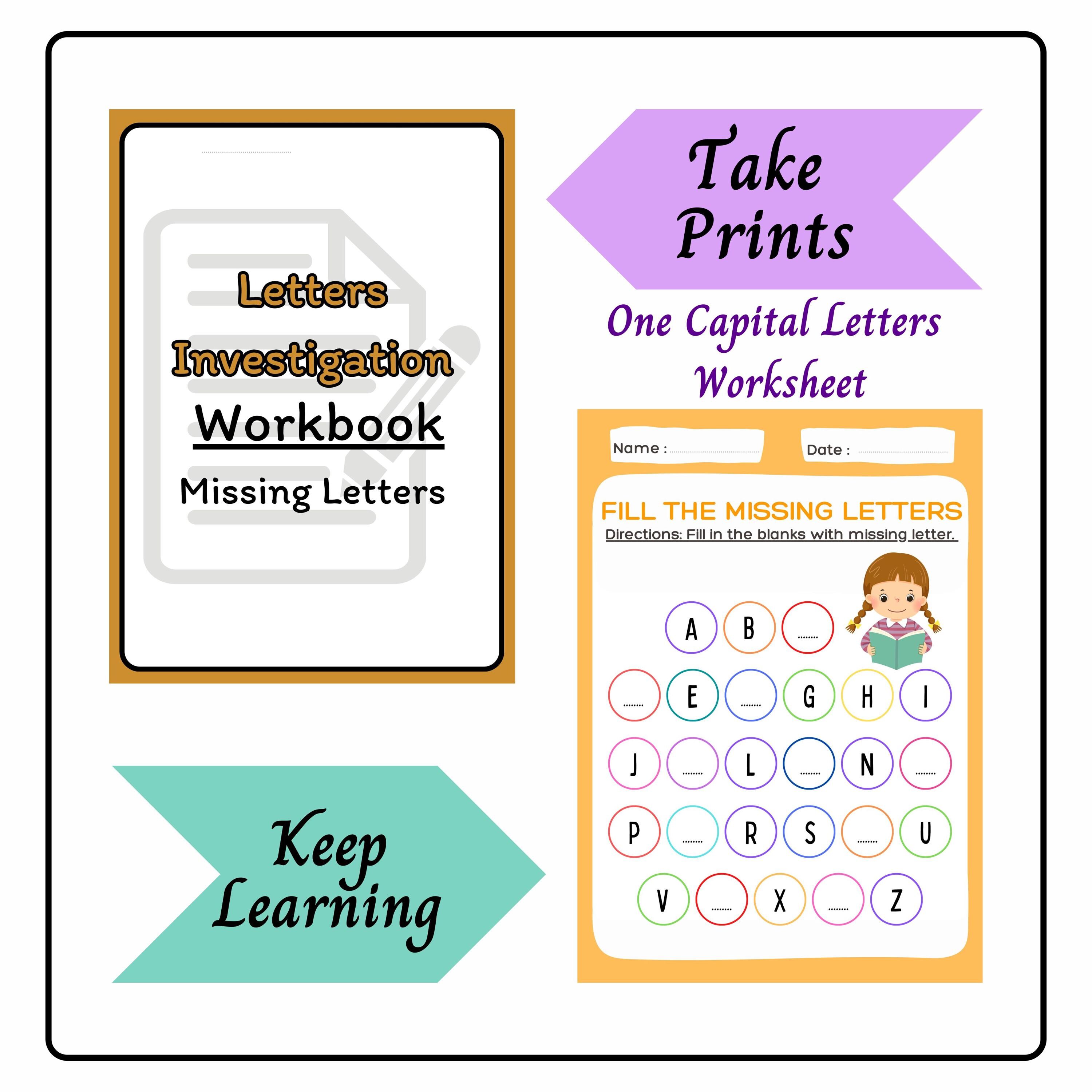 Missing Alphabets Worksheets, Alphabets Tracing Worksheets, K. Garten ...