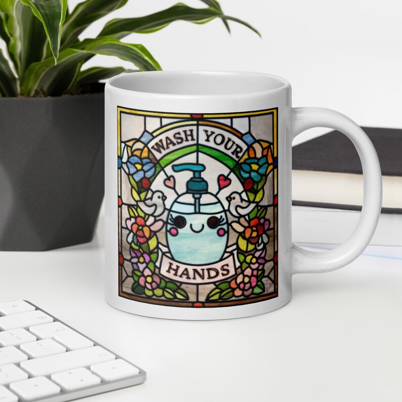 Infection Prevention and Control Nurse Mug, Hospital Stained Glass ...