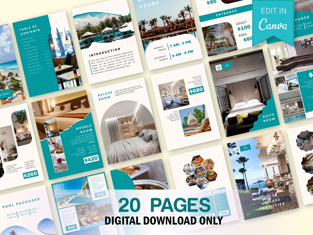 Editable Canva Price List Template Design, DIY Printable Design, Price ...