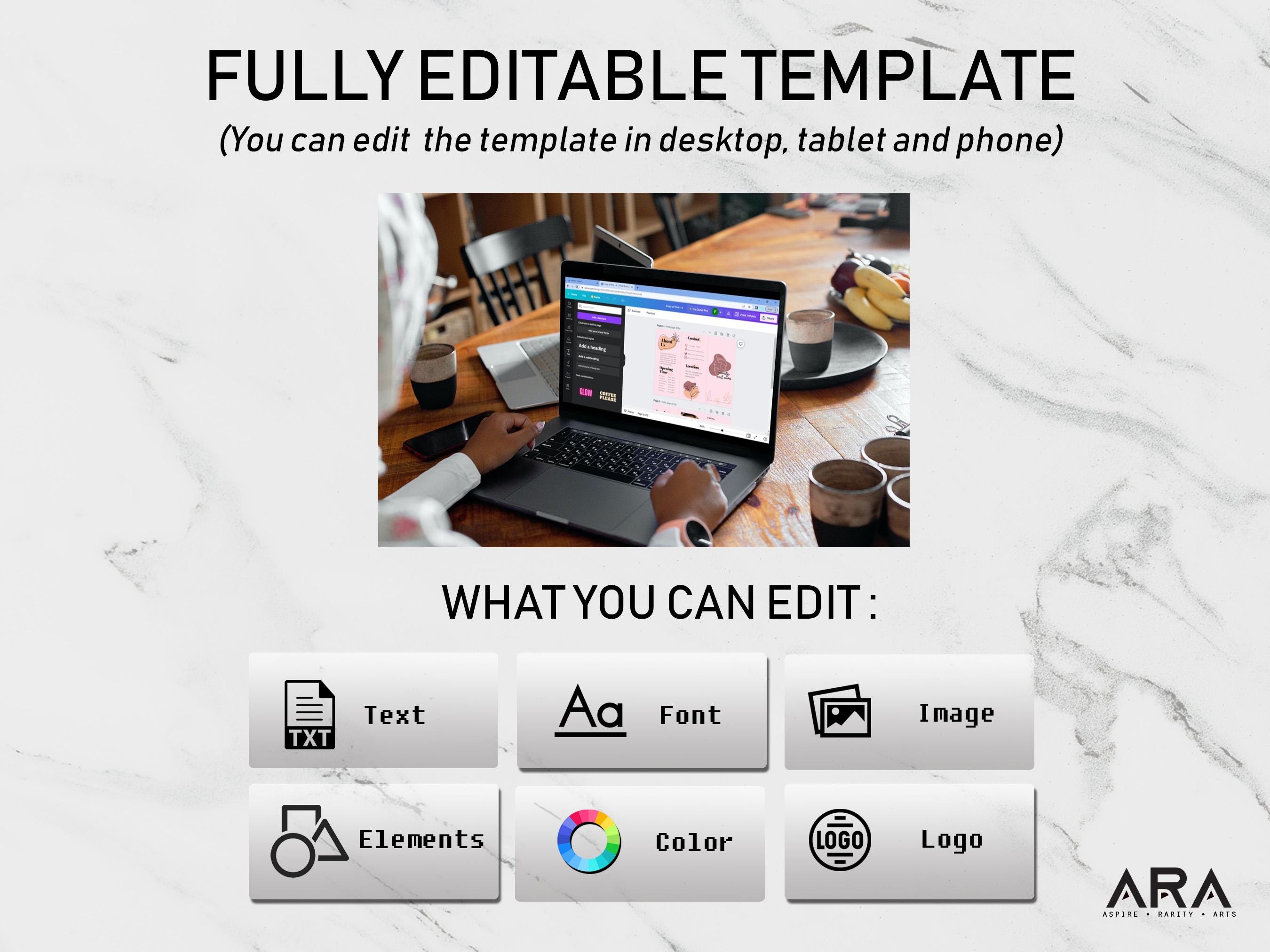 Editable Brochure Price List Template Design, DIY Printable Design ...