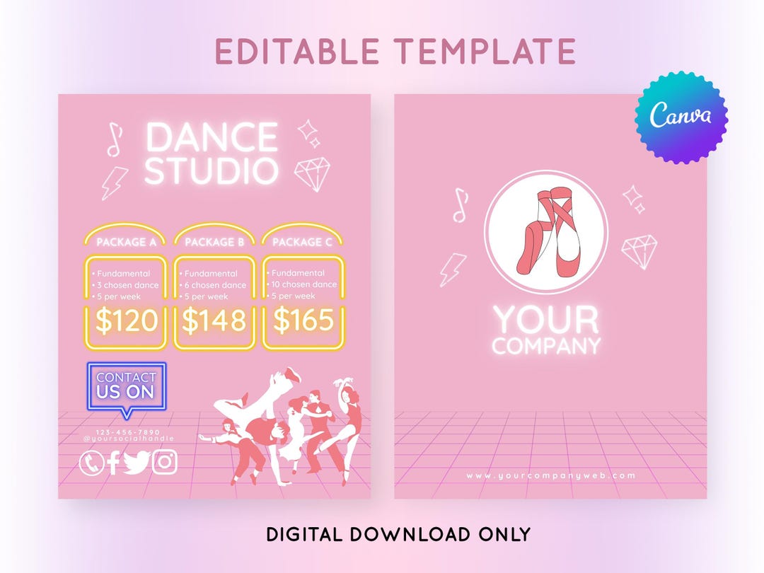 Editable Canva Price List Template Design, DIY Printable Digital Design ...