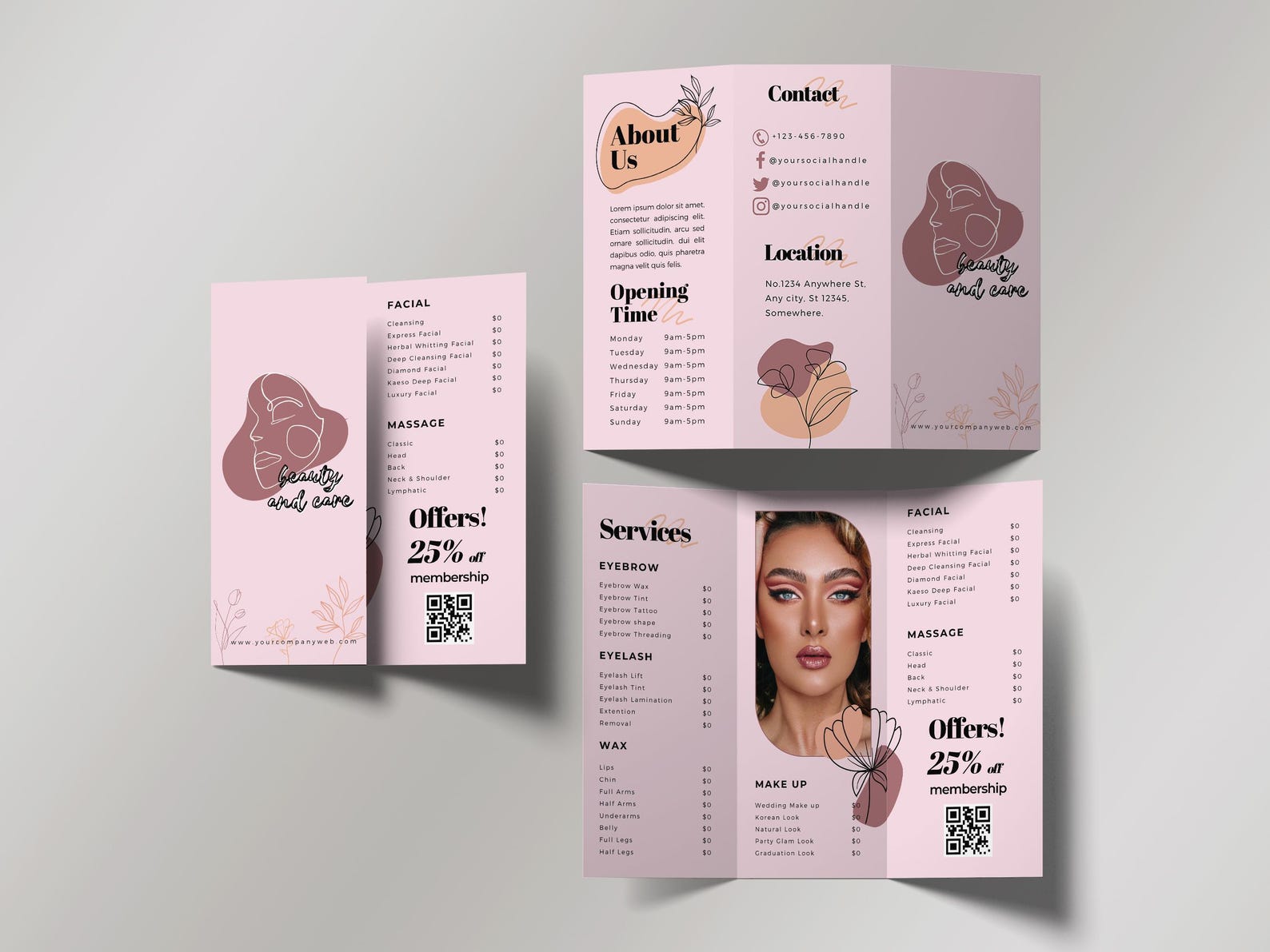 Editable Brochure Price List Template Design, DIY Printable Design ...