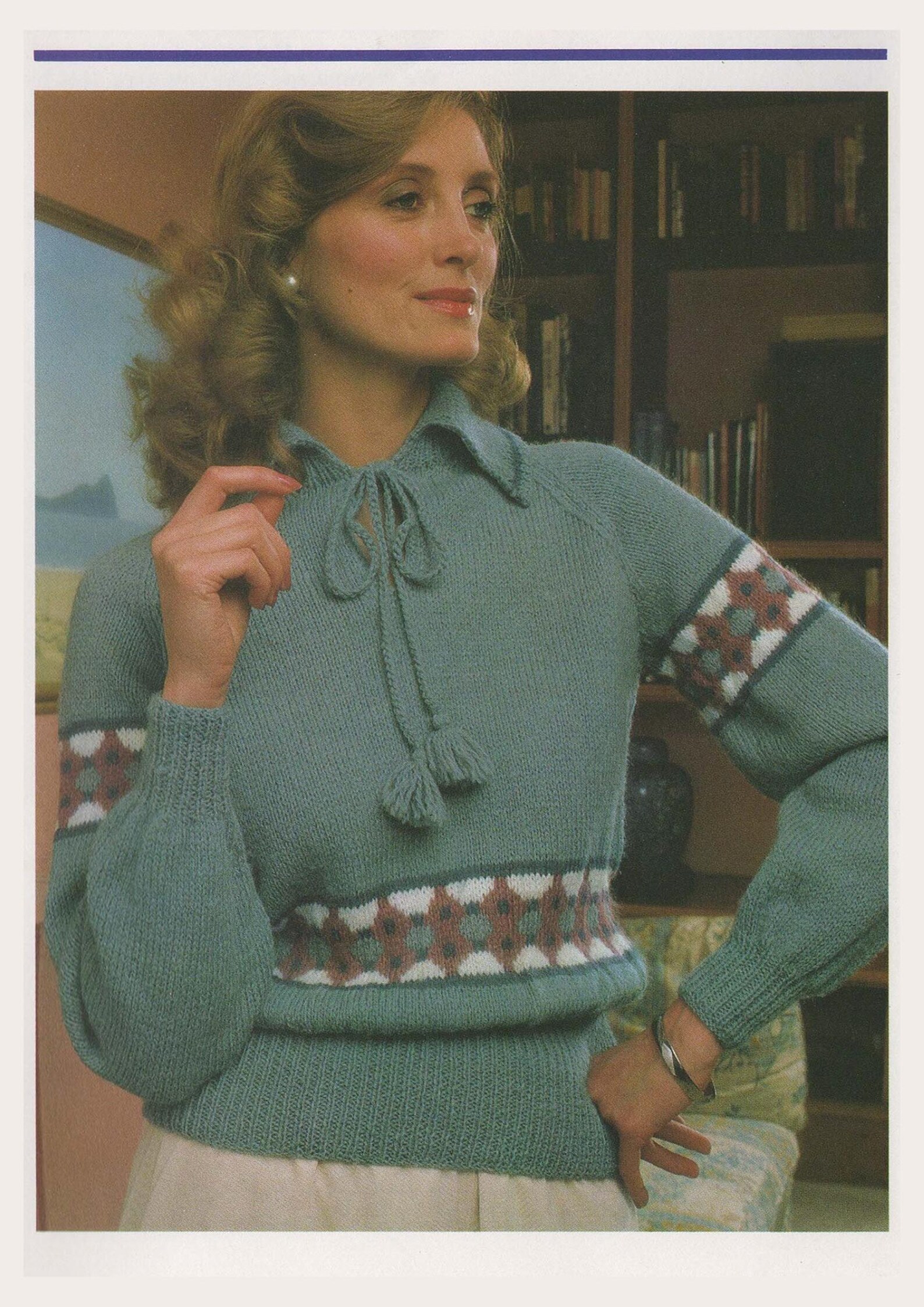 High-collared Sweater Knitting Pattern, Knit Sweater Pattern, Knit ...