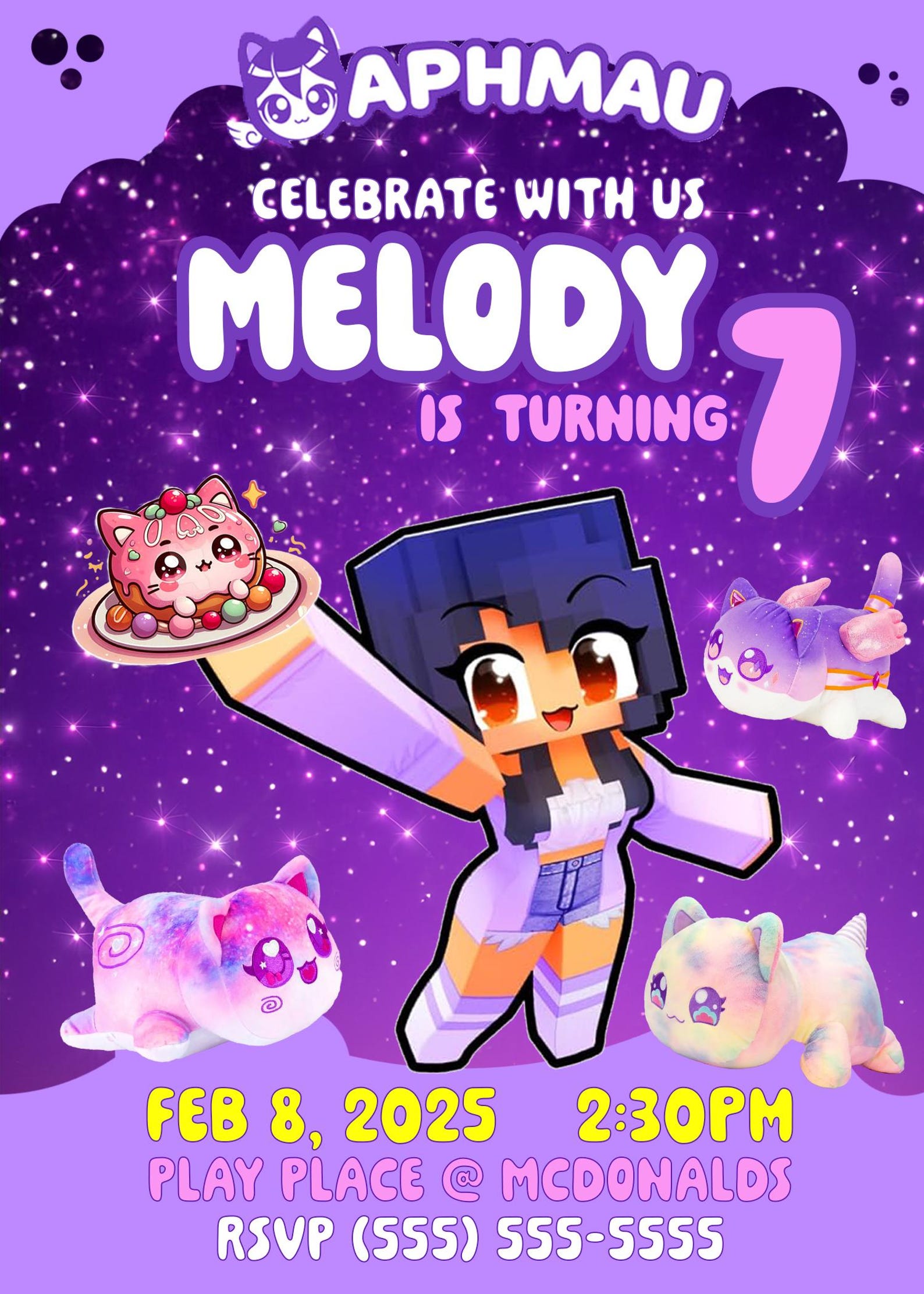 Aphmau Custom Digital Party Invitation - Etsy