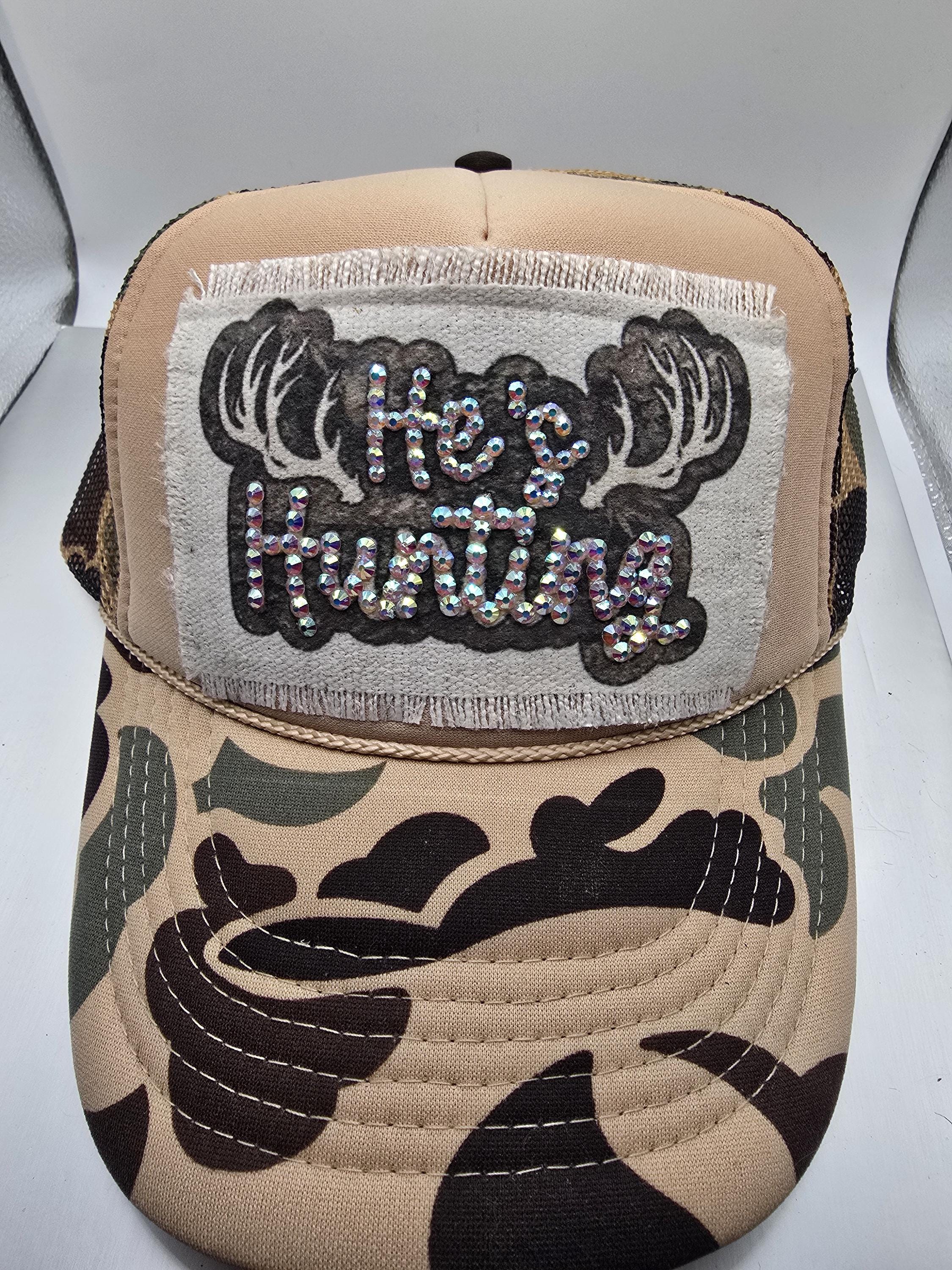 He's Hunting Women's Trucker Cap With Rhinestones - Etsy