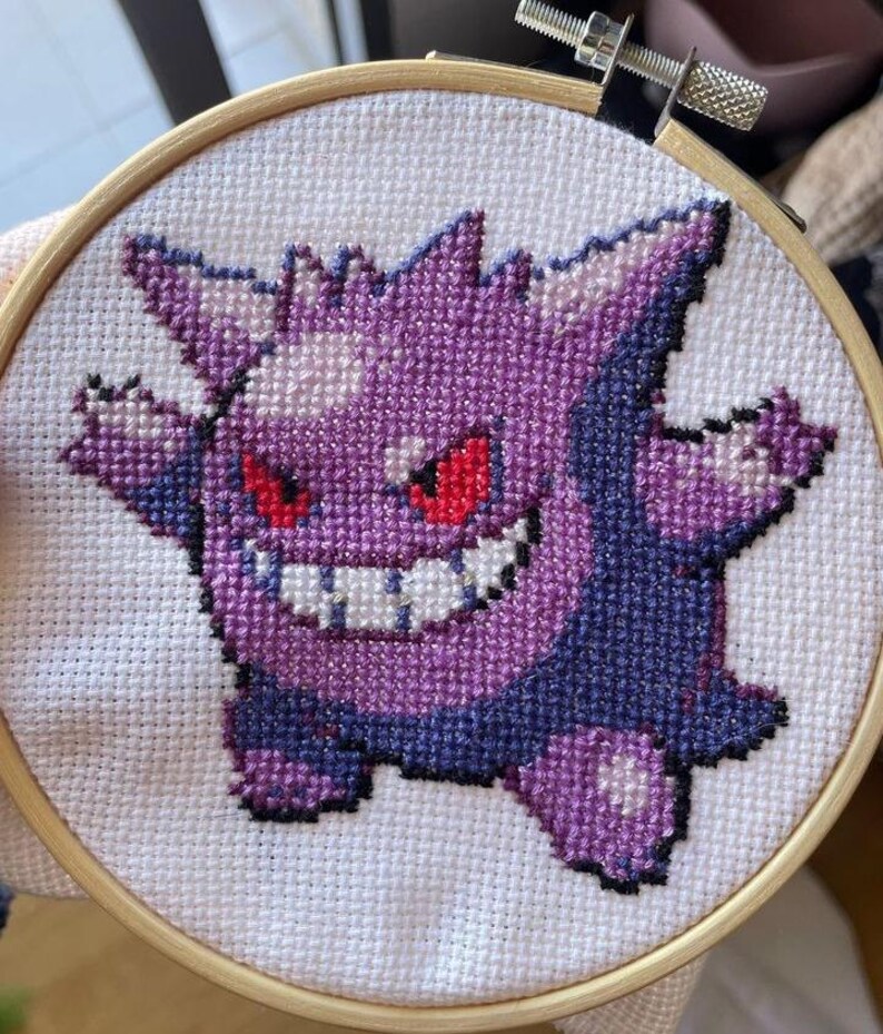 Gengar Cross Stitch - Etsy