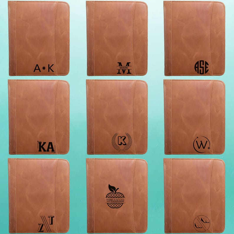 Personalized Leather Portfolio With Pen Holder, Best Gifts for Him, Leather Padfolio for Men ...