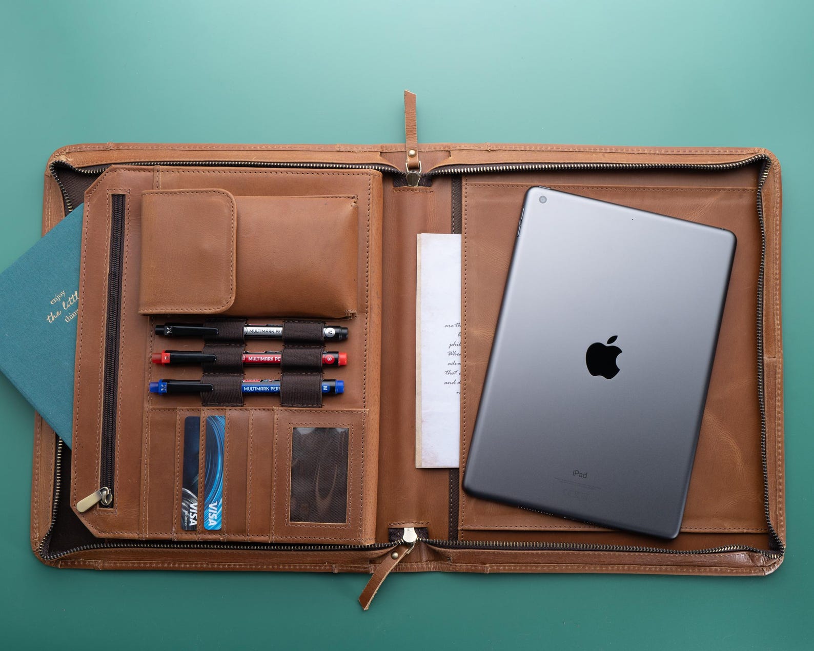 Personalized Leather Portfolio With Pen Holder, Best Gifts for Him ...