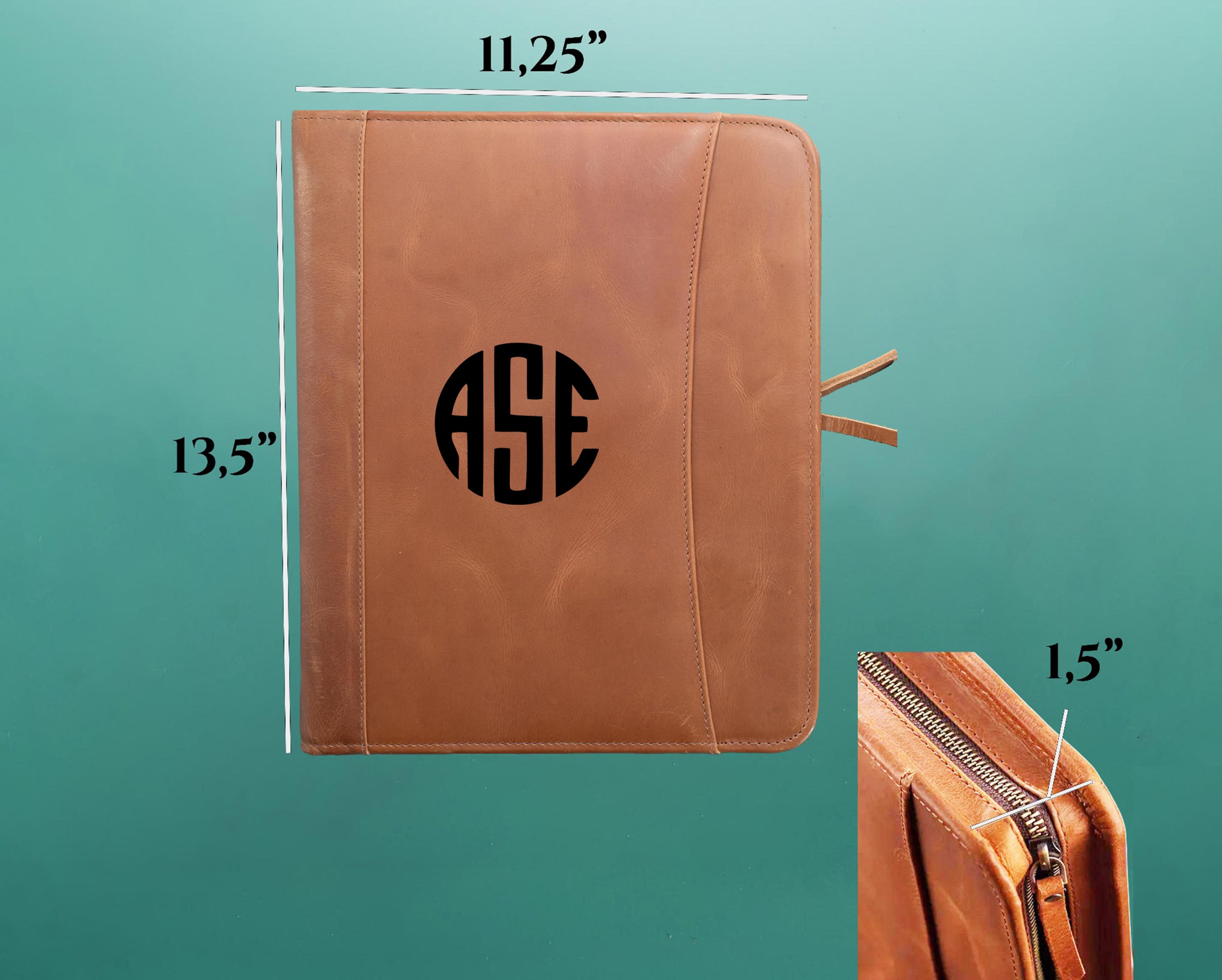 Personalized Leather Portfolio With Pen Holder, Best Gifts for Him ...