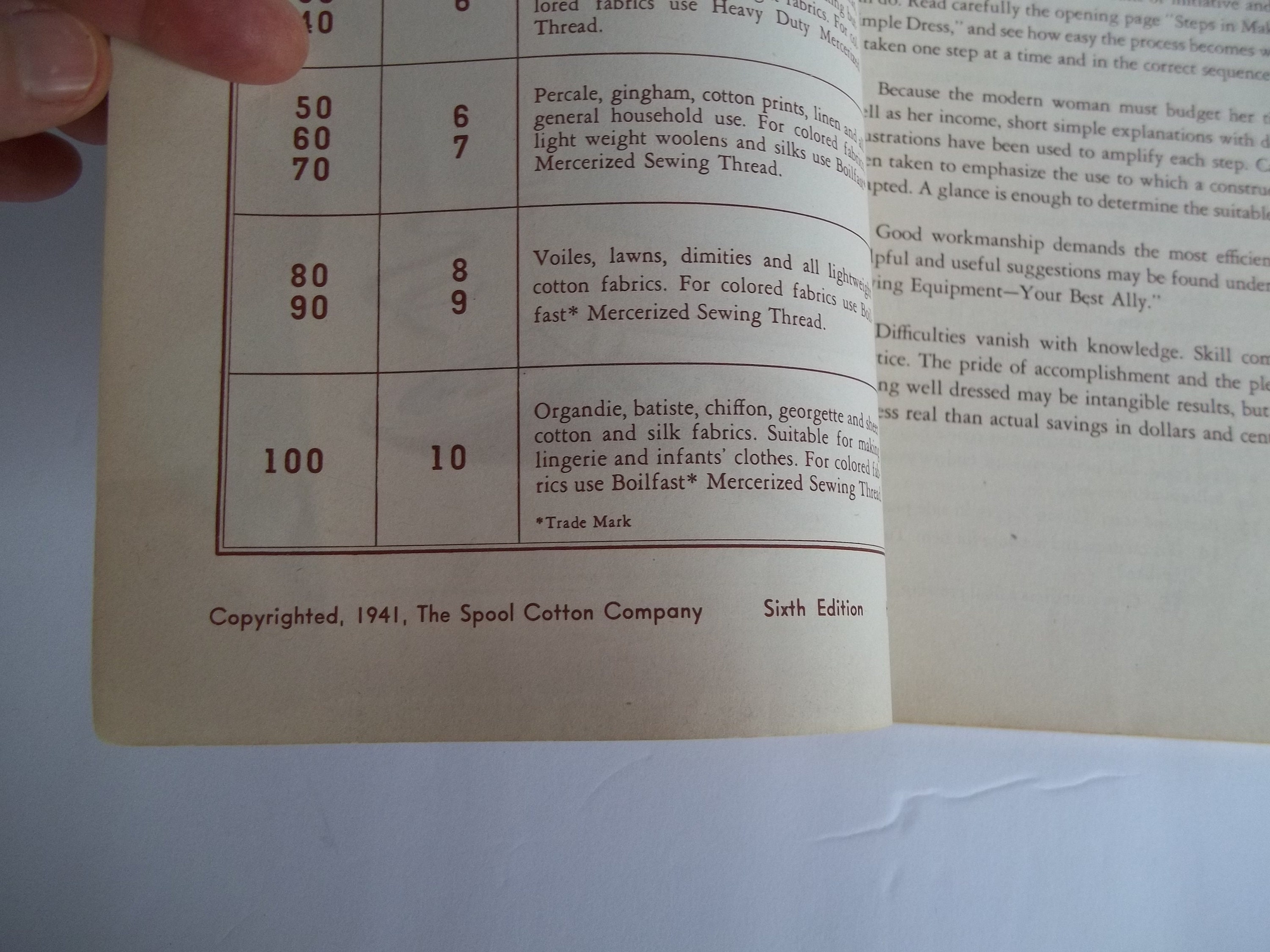 Vintage Sew Save Sewing Secrets Booklet Spool Co Dated 1941 How To - Etsy