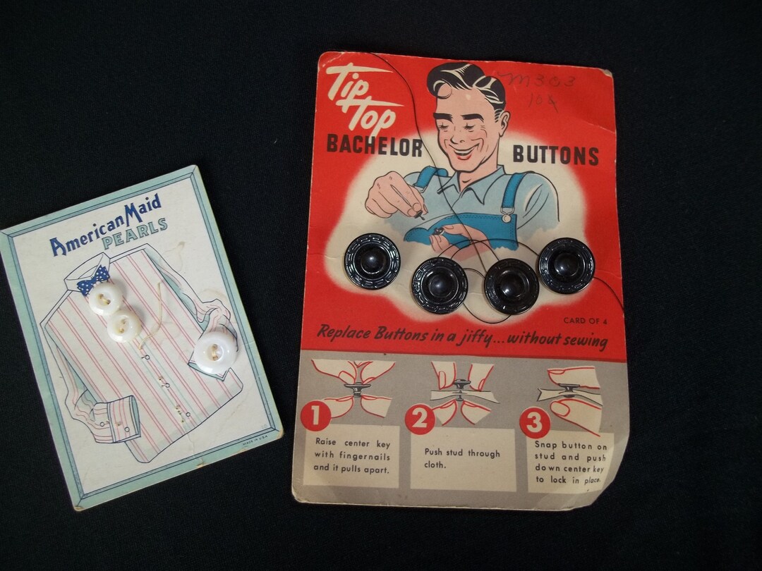Vintage Early 1930's Button Card Set Man With Pipe Set Genuine ABC ...