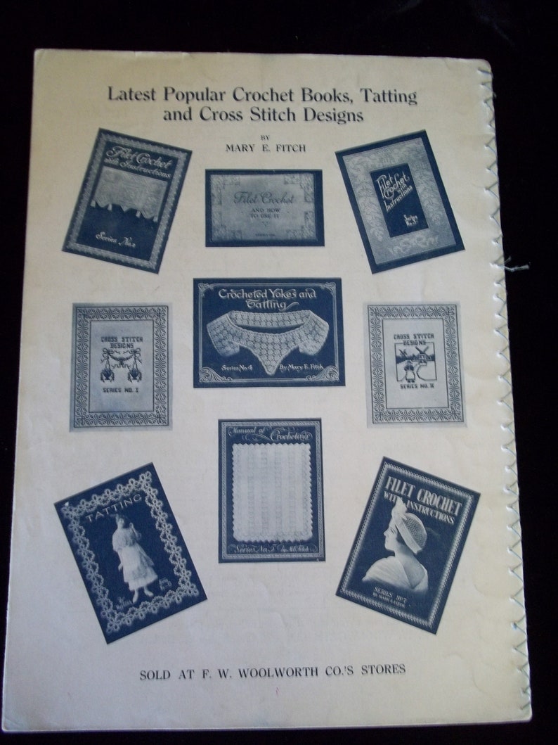 Antique 1915 Crochet Booklet Filet Crochet with Instructions | Etsy