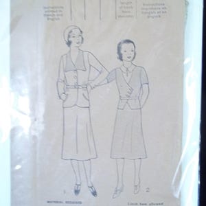 1925 Girls 12 Pictorial Review Pictograph Pattern 5752 Original Antique ...
