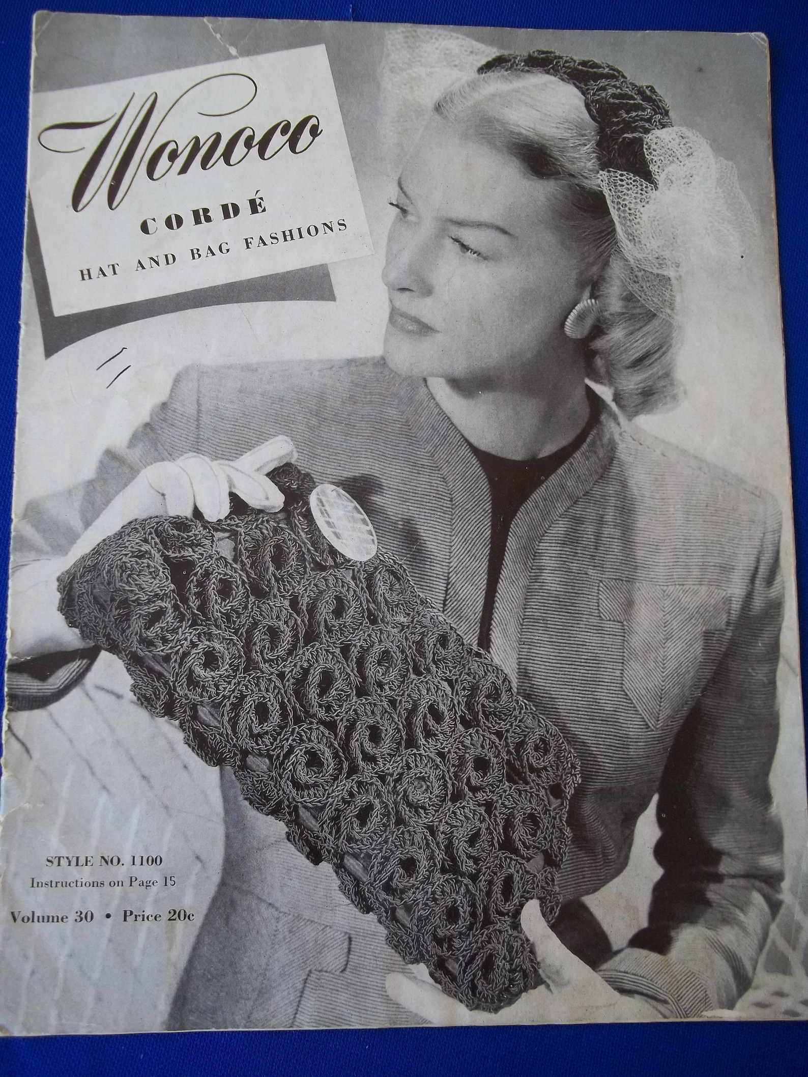 Original Vintage World War 2 Hats and Purses 1944 Date Crochet Purses ...