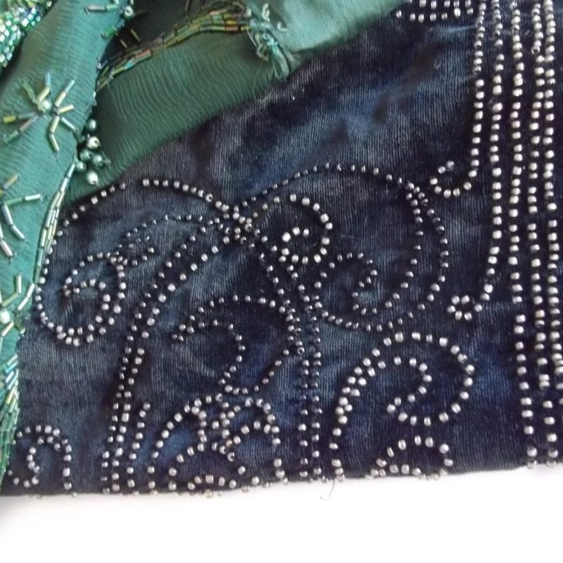 Beaded Velvet Fabric - Etsy