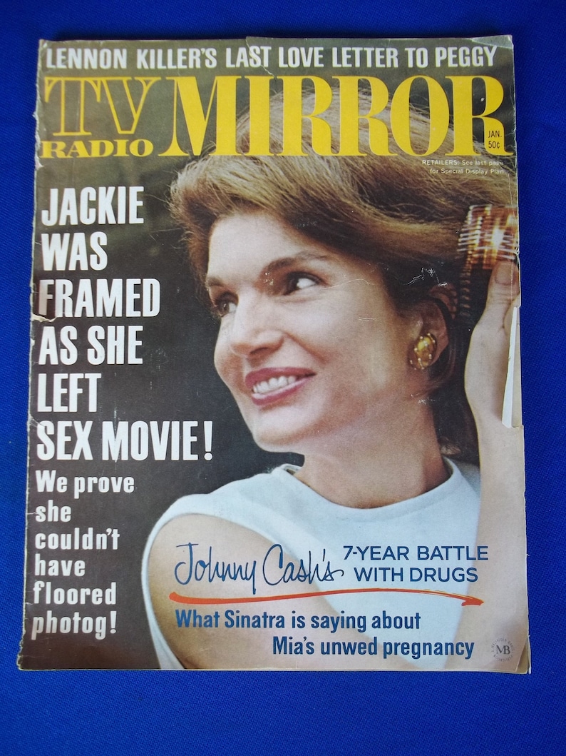 1970 Vintage Gossip Magazine TV Mirror Johnny Cash Jackie O - Etsy