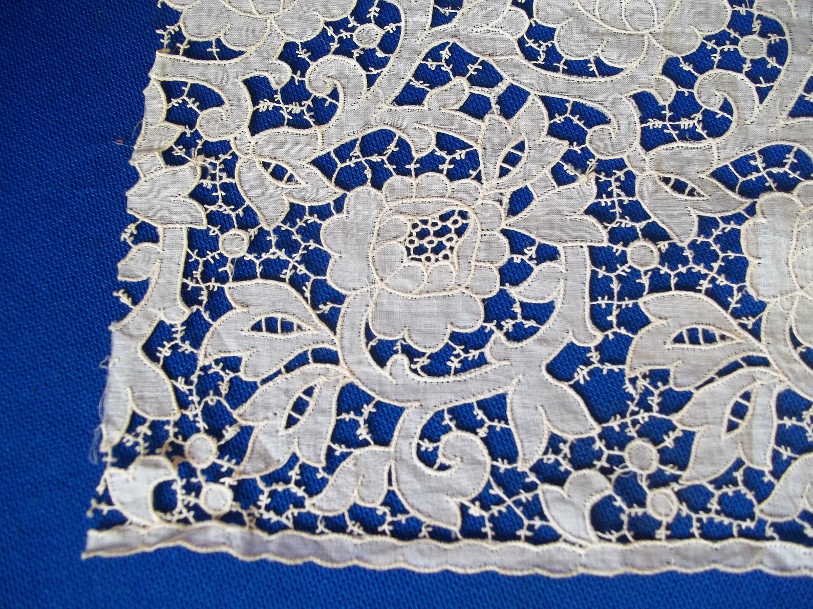 Antique Handmade Lace Panel Cut Work Floral Design European - Etsy