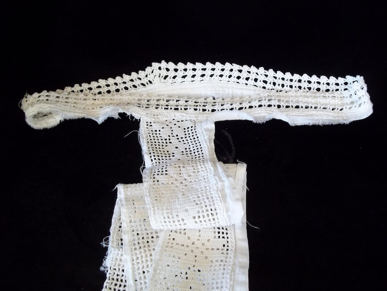 Antique White Yoke Bodice With Attached Matching Trim Pre 1925 Era - Etsy