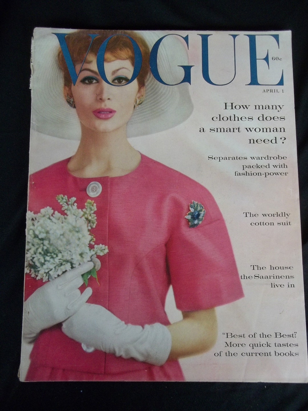 Original Vogue Magazine 1960 April Mod Retro Clothing and Ads Larger ...