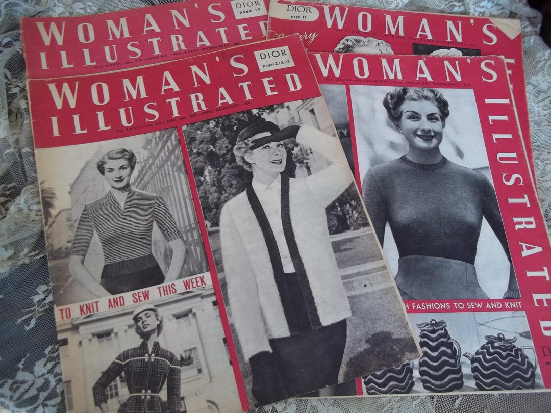 RARE Vintage Magazines Lot Womens Illustrated 4 Issues Oversized 1954 ...