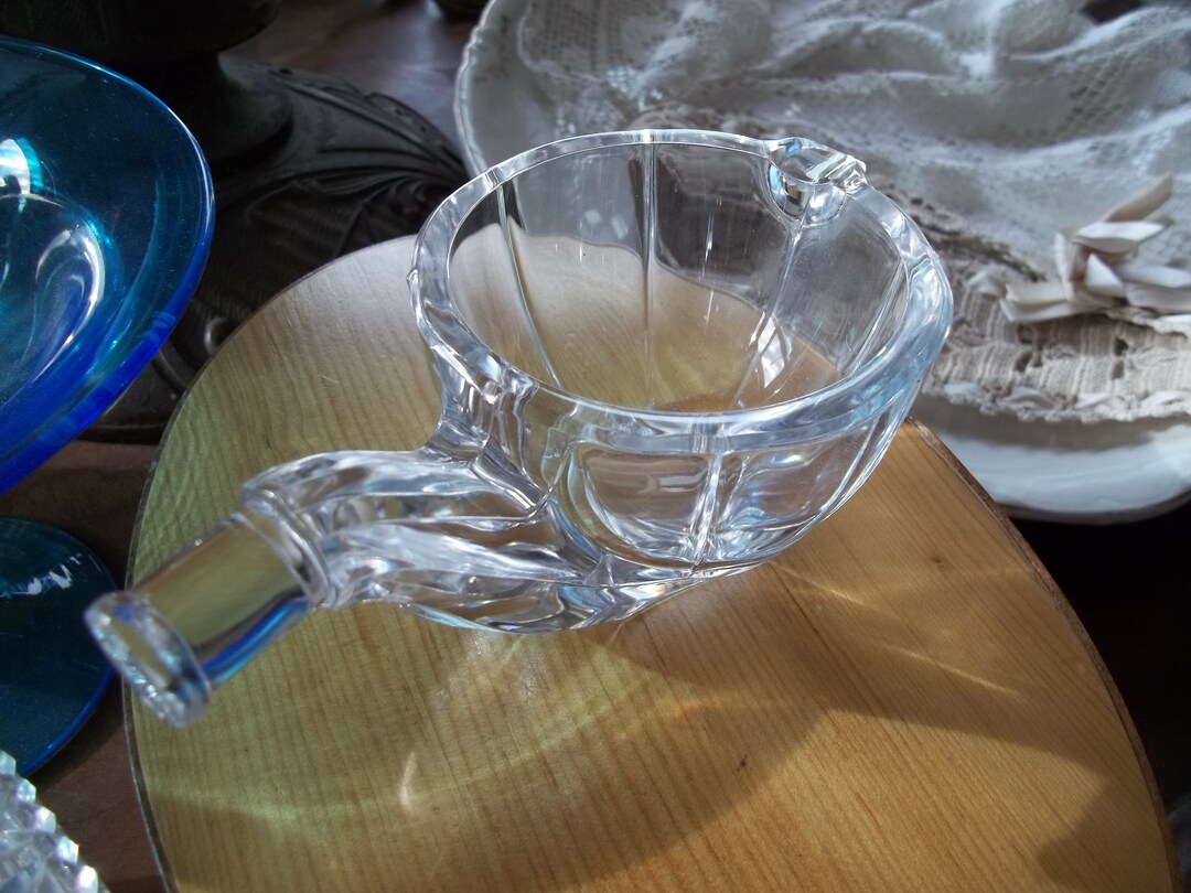 Vintage Val St Lampert French Crystal Glass Pipe Holder Bowl Ashtray ...