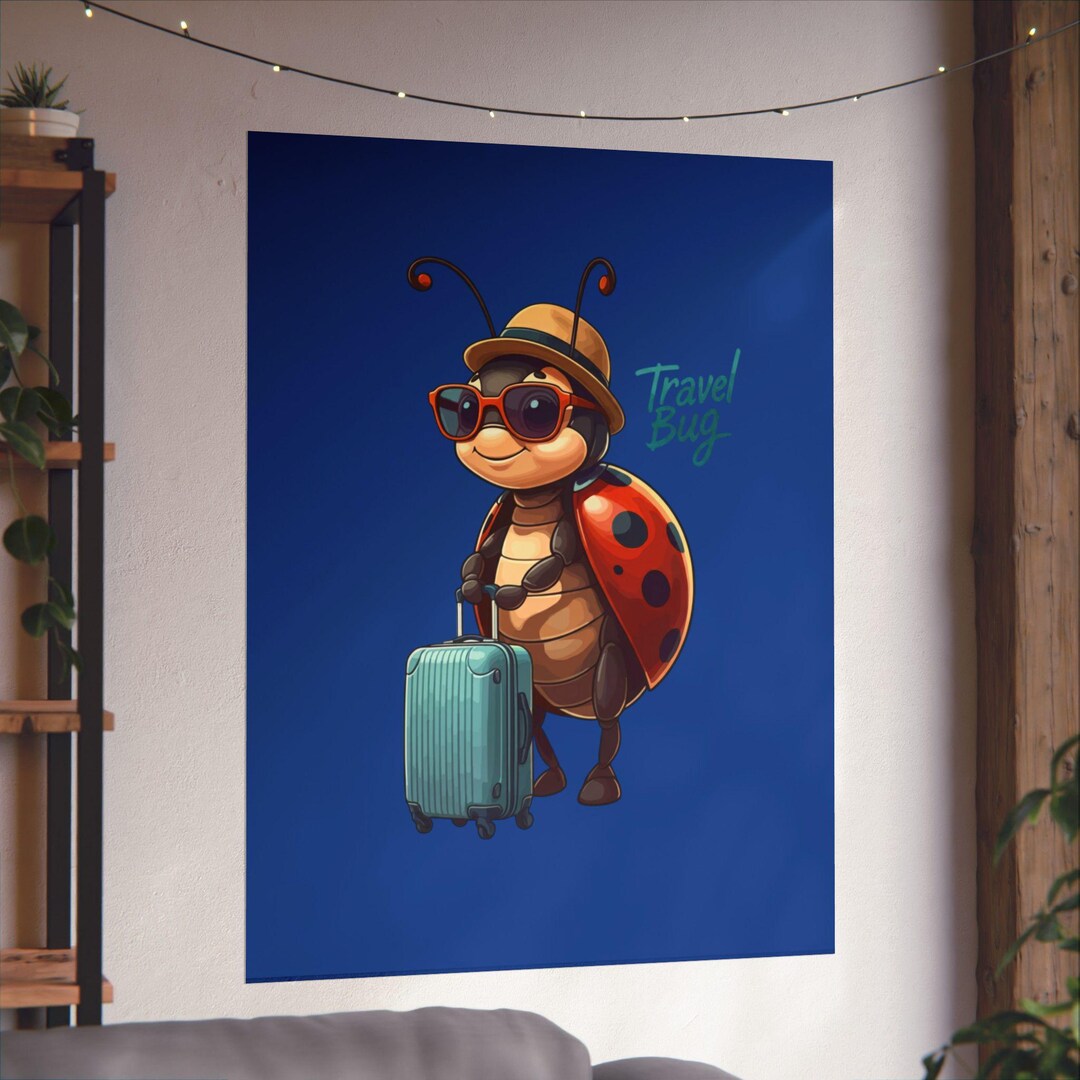Vertical Poster - Travel Bug Ladybug - Etsy