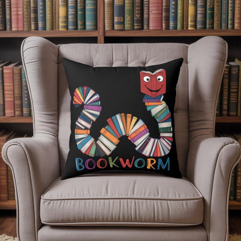 Library Pillow - Etsy