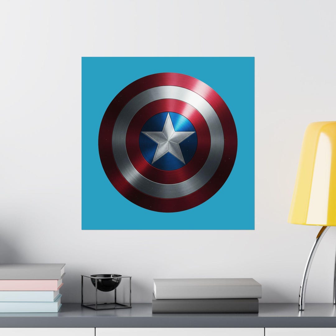 Poster Captain America Shield Design - Etsy