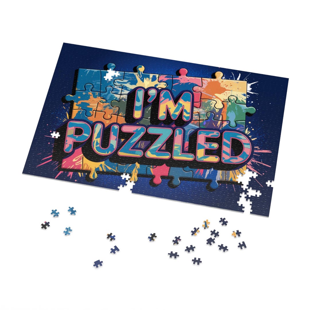 Jigsaw Puzzle: Colorful & Vibrant 1000-piece Puzzle Saying 'i'm Puzzled ...