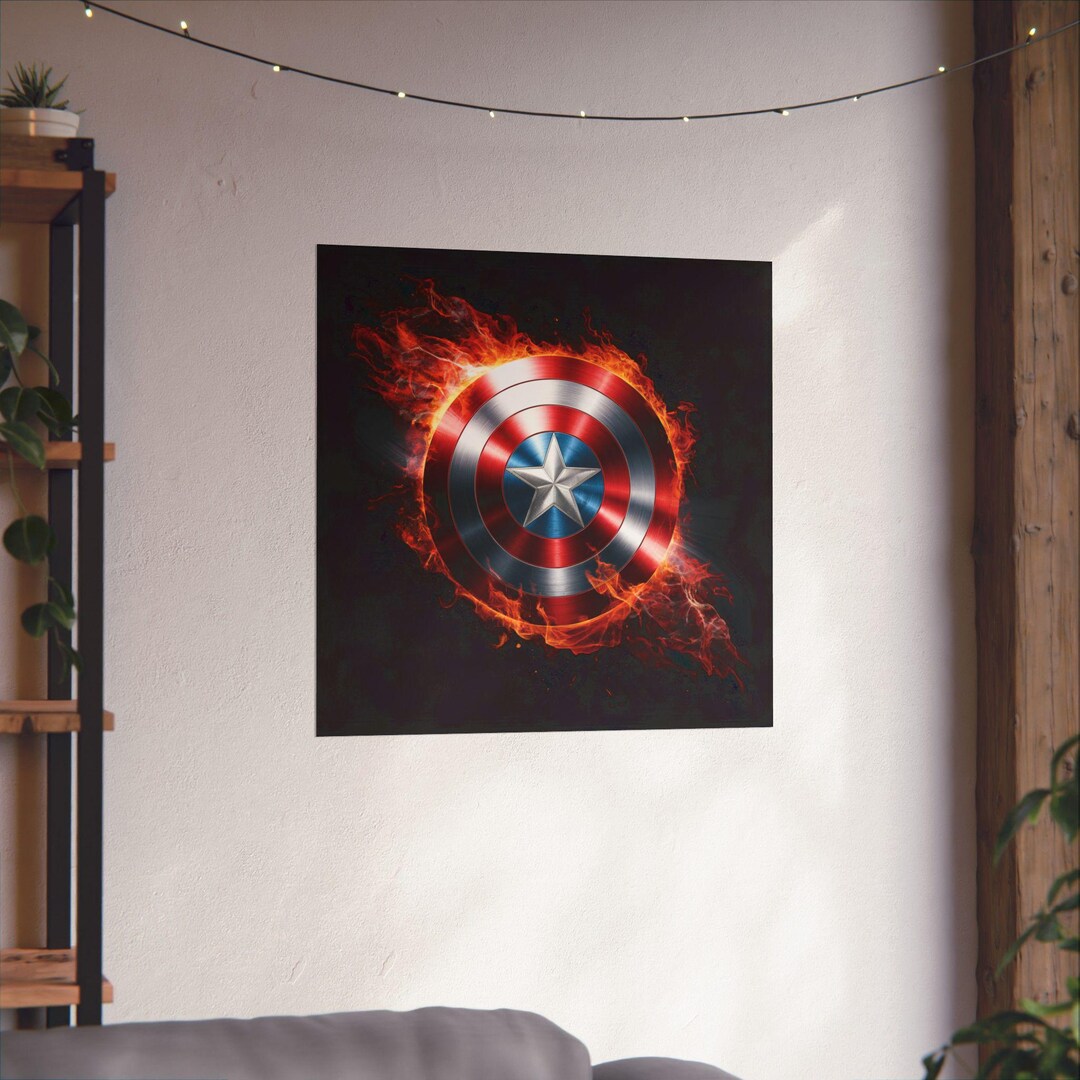 Poster - Captain America Shield Design - Etsy