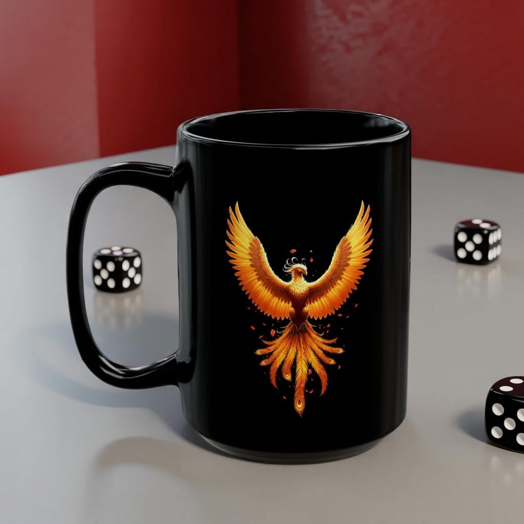 Phoenix Mug: Mythical Fantasy Decor Cup - Etsy