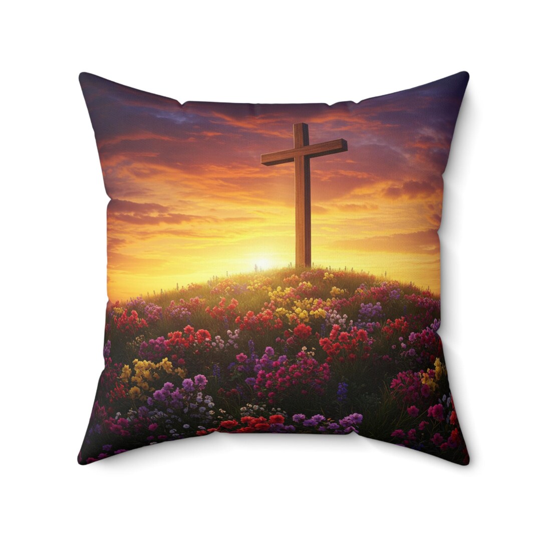 Davinci Style Cross Pillow: Christian Spiritual Decor - Etsy