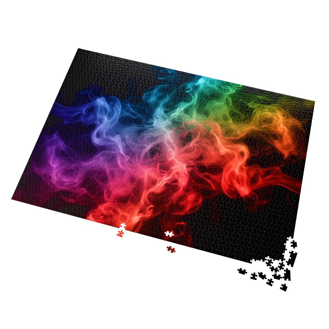 Colorful Smoke Jigsaw Puzzle - Etsy