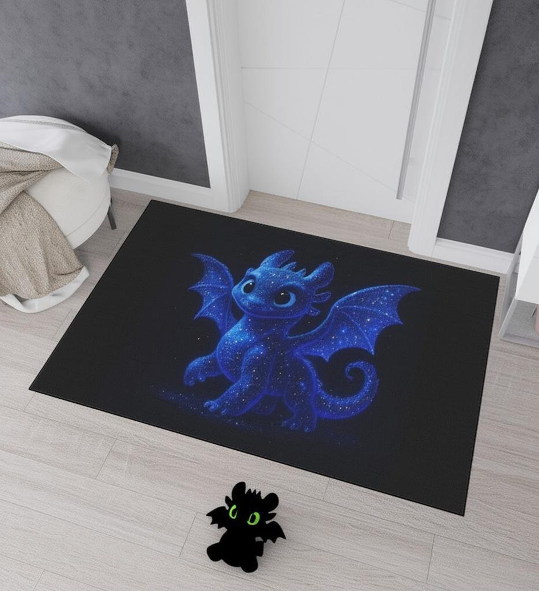 Galaxy Baby Dragon Floor Mat: Fantasy Nursery, Kids Room Decor - Etsy
