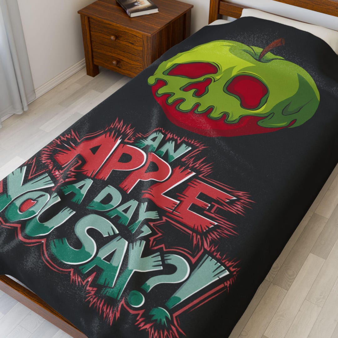 Plush Blanket - Poison Apple Design for Cozy Nights - Etsy