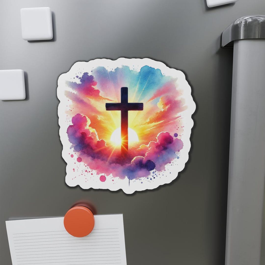 Cross Magnet Watercolor Design Faith Magnet Religious Magnet Christian ...