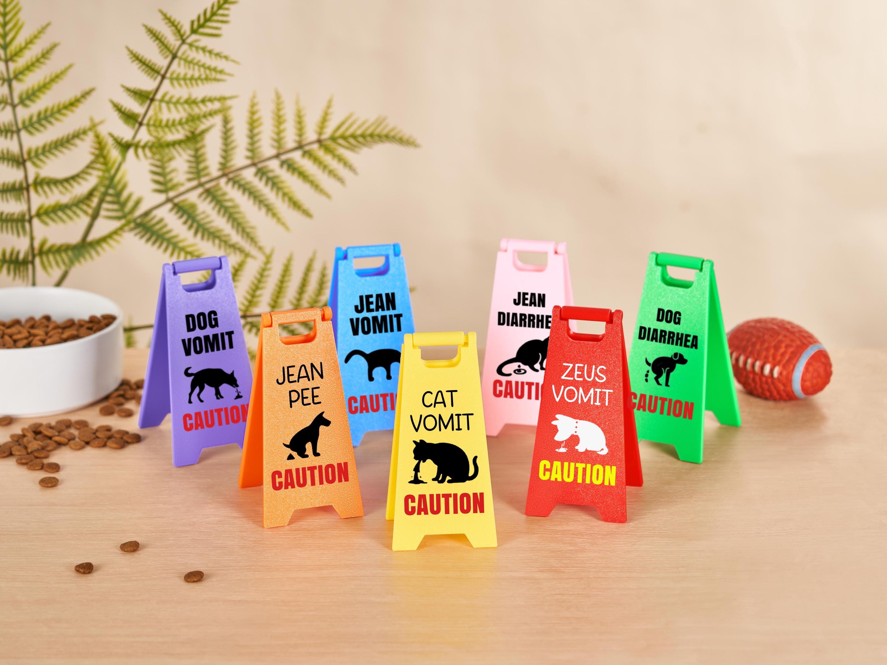 Personalized Mini Wet Floor Signs,gag Gift,funny Small Sign,funny Cat ...