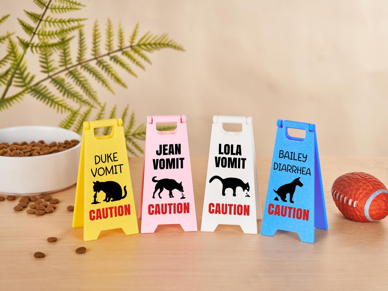 Personalized Mini Wet Floor Signs,gag Gift,funny Small Sign,funny Cat ...