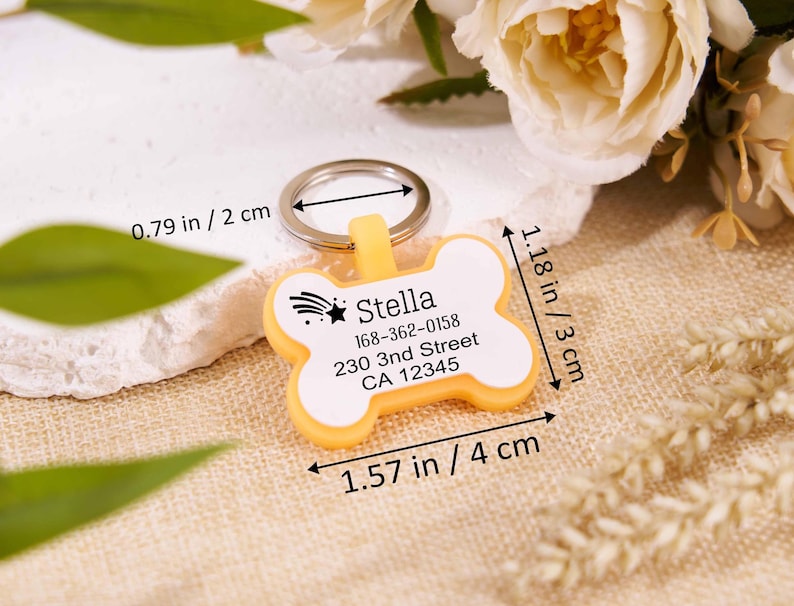 Personalized Bone-shaped Silent Dog Tags,prevent Getting Lost Silicone ...