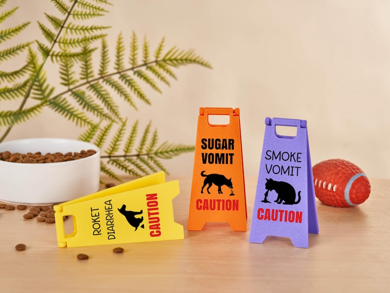 Personalized Mini Wet Floor Signs,gag Gift,funny Small Sign,funny Cat ...