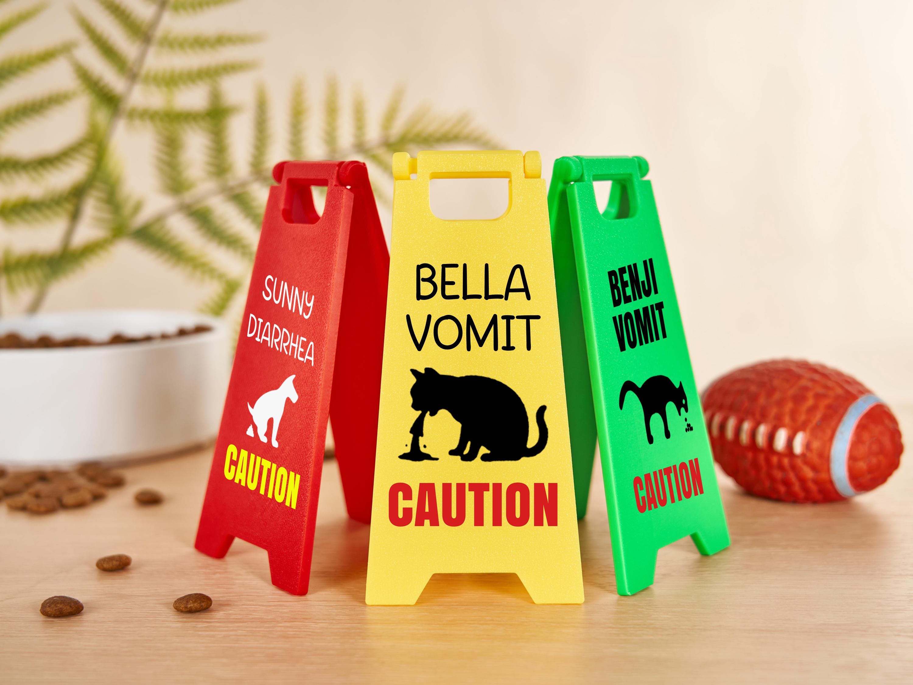 Personalized Mini Wet Floor Signs,gag Gift,funny Small Sign,funny Cat ...