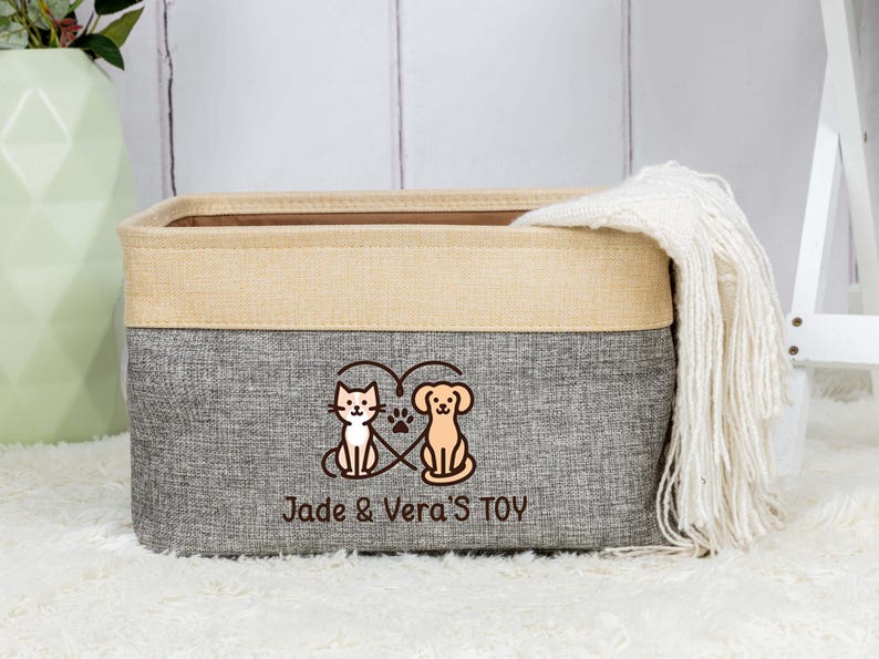 Custom Dog Toy Box,dog Storage Basket,personalised Dog Toy Organizer ...