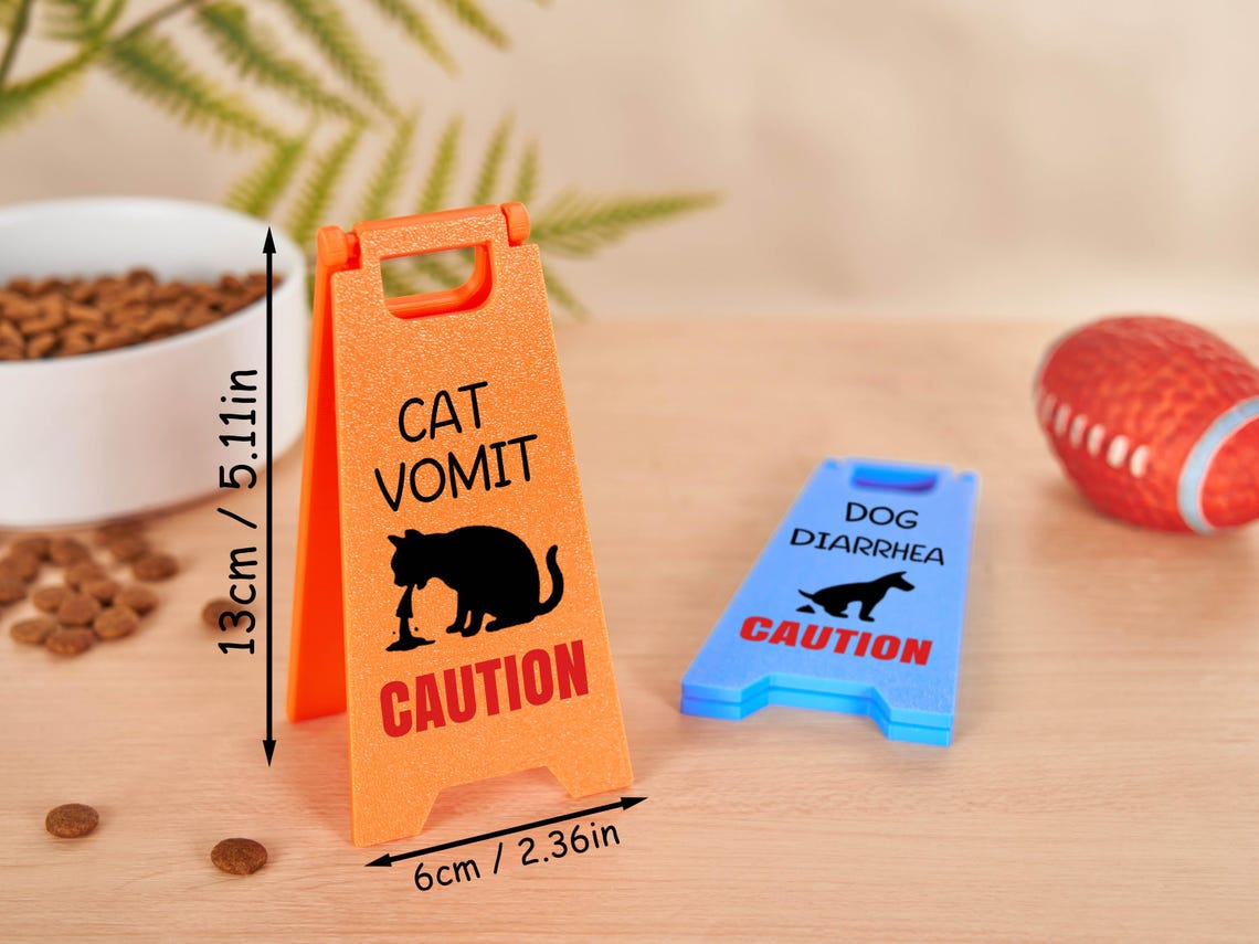 Personalized Mini Wet Floor Signs,gag Gift,funny Small Sign,funny Cat ...