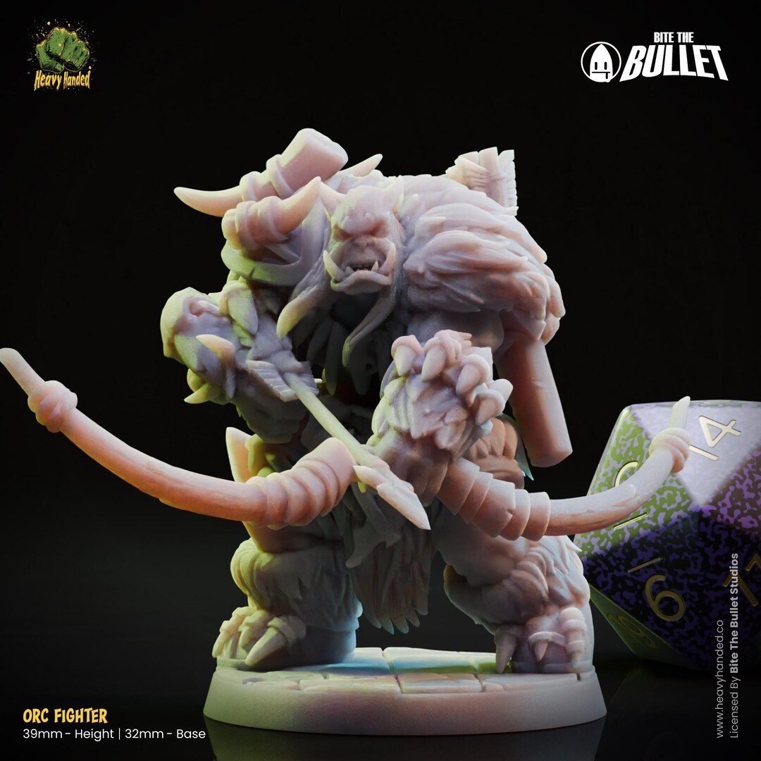 Orc Ranger and Bear Companion Bite the Bullet Orcs Tabletop RPG and D&D ...