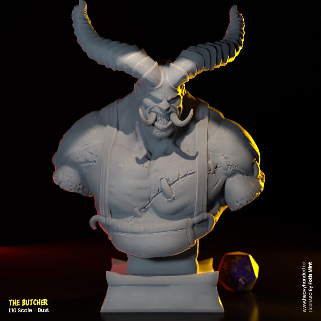 The Butcher Bust Dungeons and Dragons Mini RPG Tabletop Bust Dnd ...