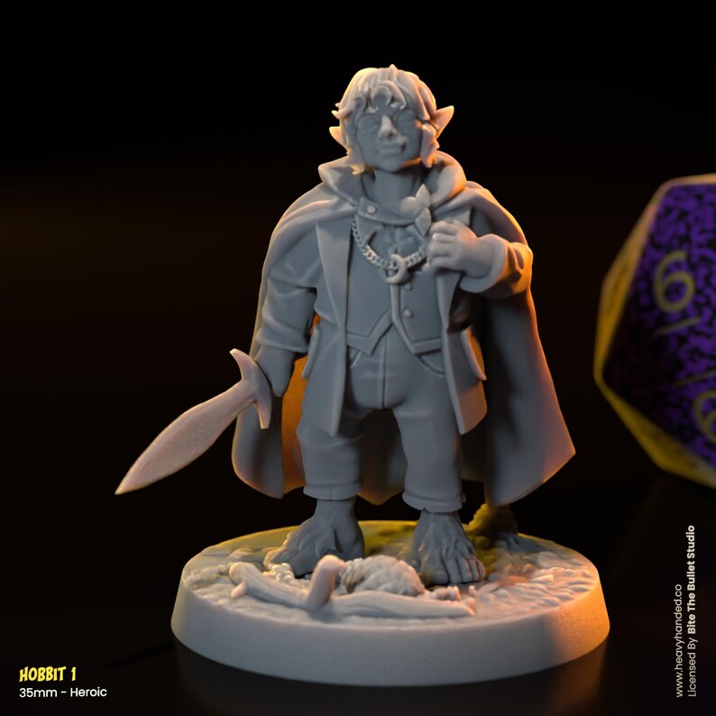Hobbits 4-pack LOTR D&D RPG 32mm Miniatures - Etsy